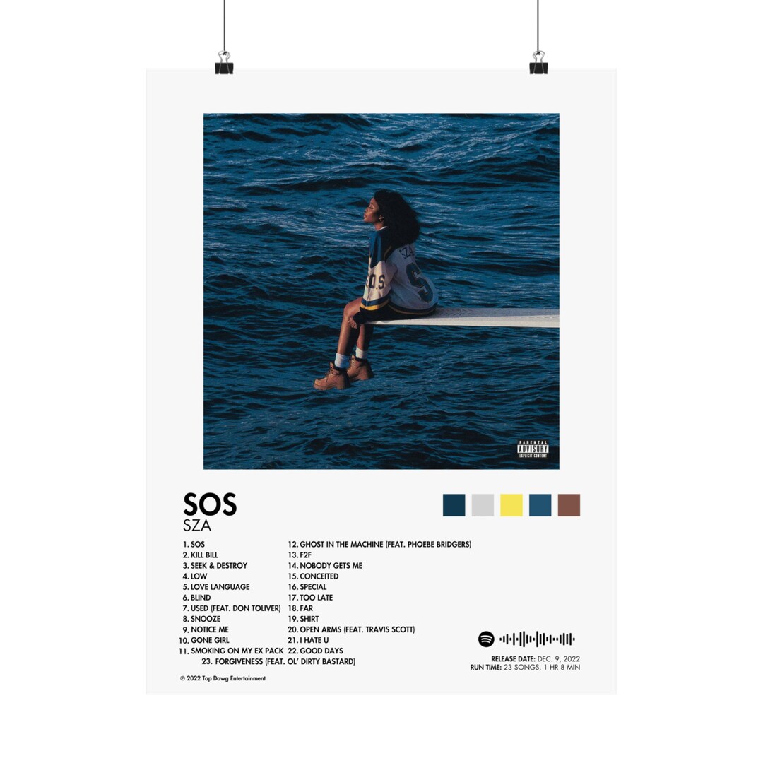 SZA SOS Poster, Matte Vertical Posters - Etsy