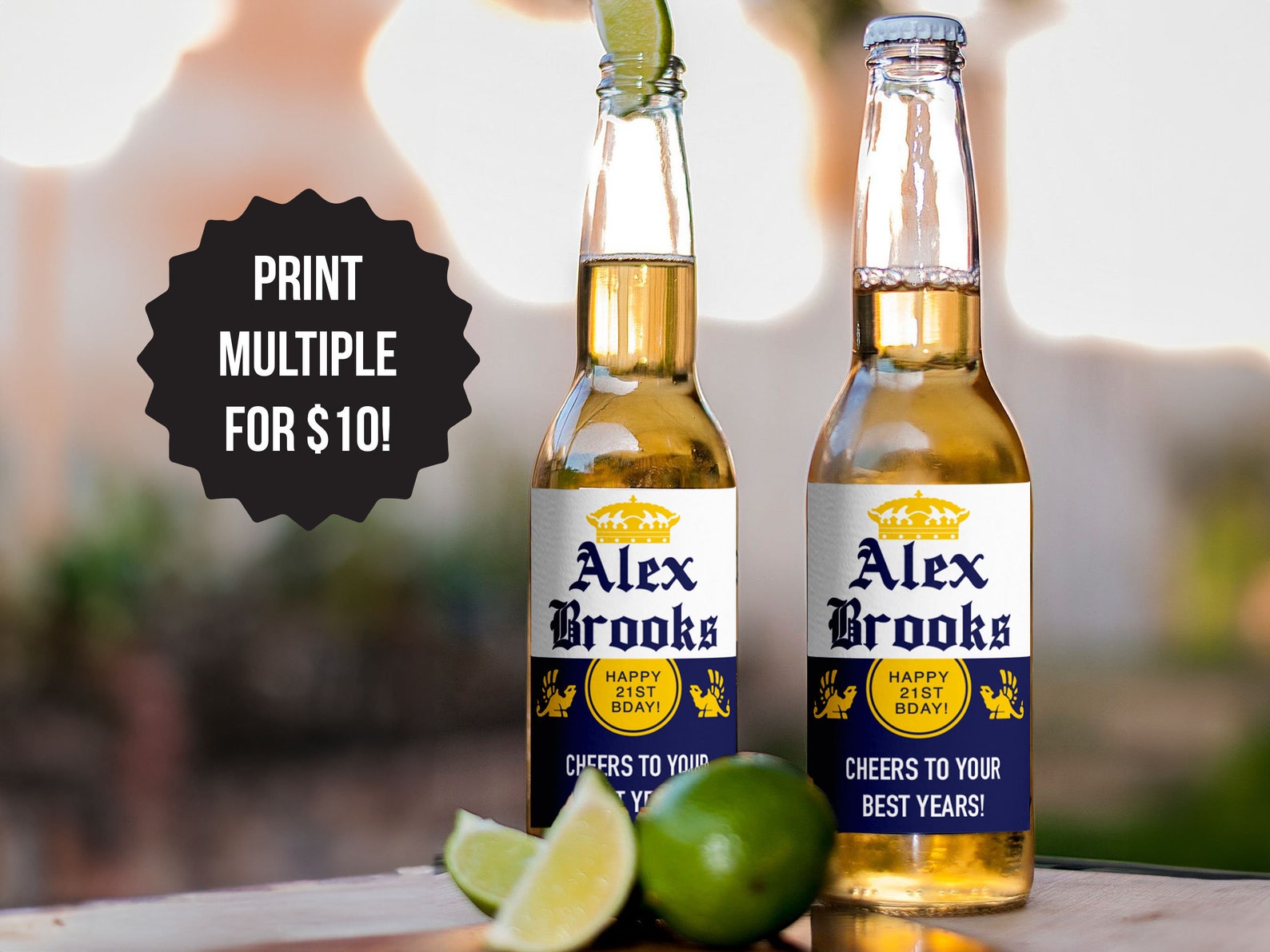 Made to Order Personalized Printable Corona Beer Labels, Corona Beer ...