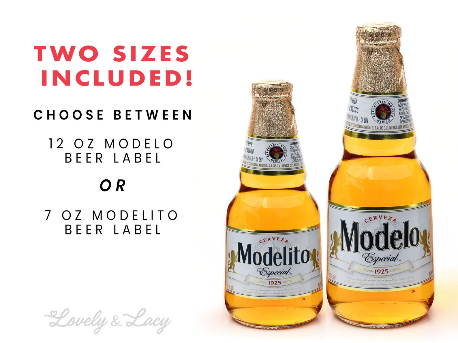 Custom Printable Modelo Beer Labels, Personalized Modelo Beer Labels ...