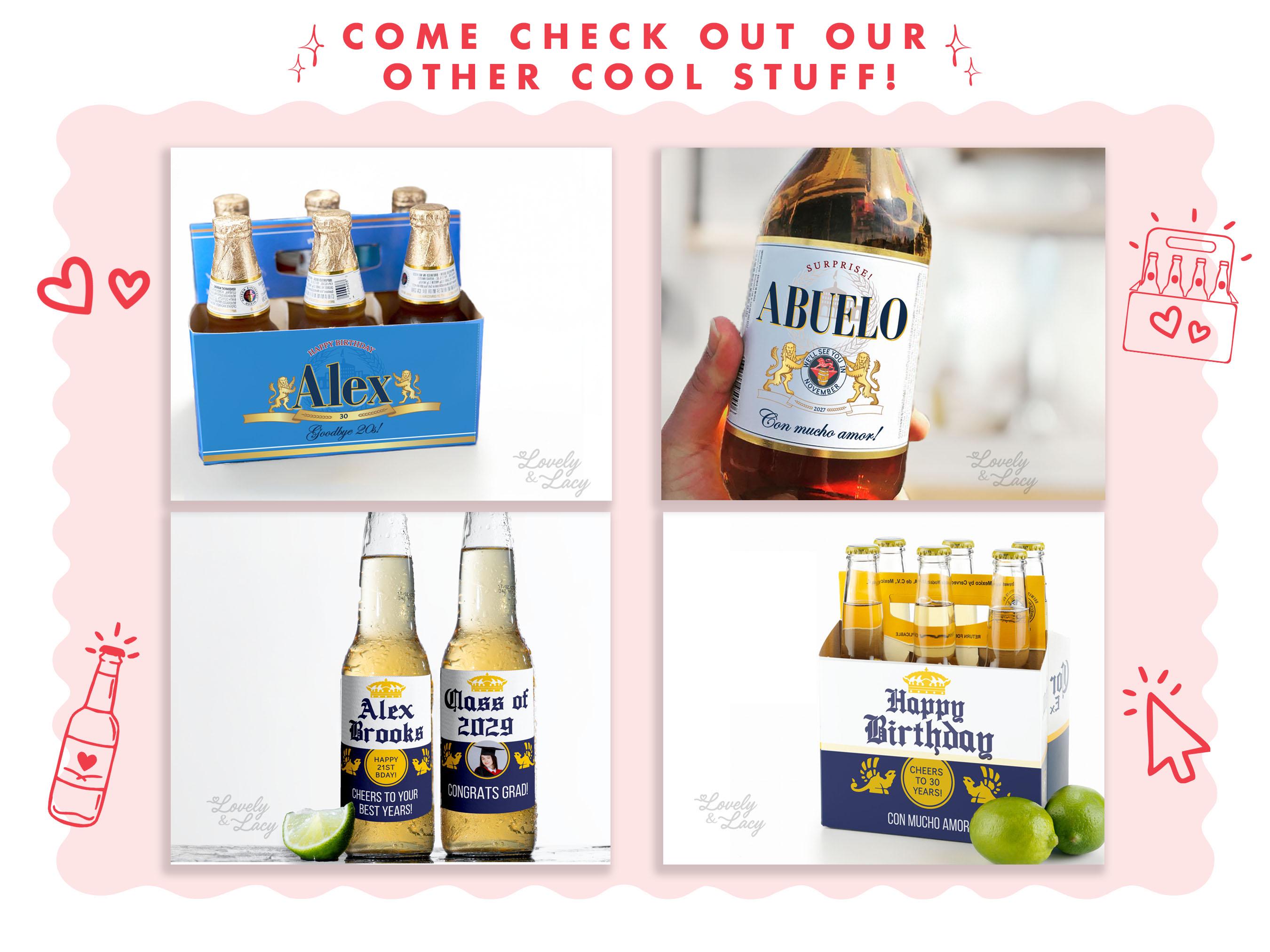 Custom Printable Modelo Beer Labels, Personalized Modelo Beer Labels ...