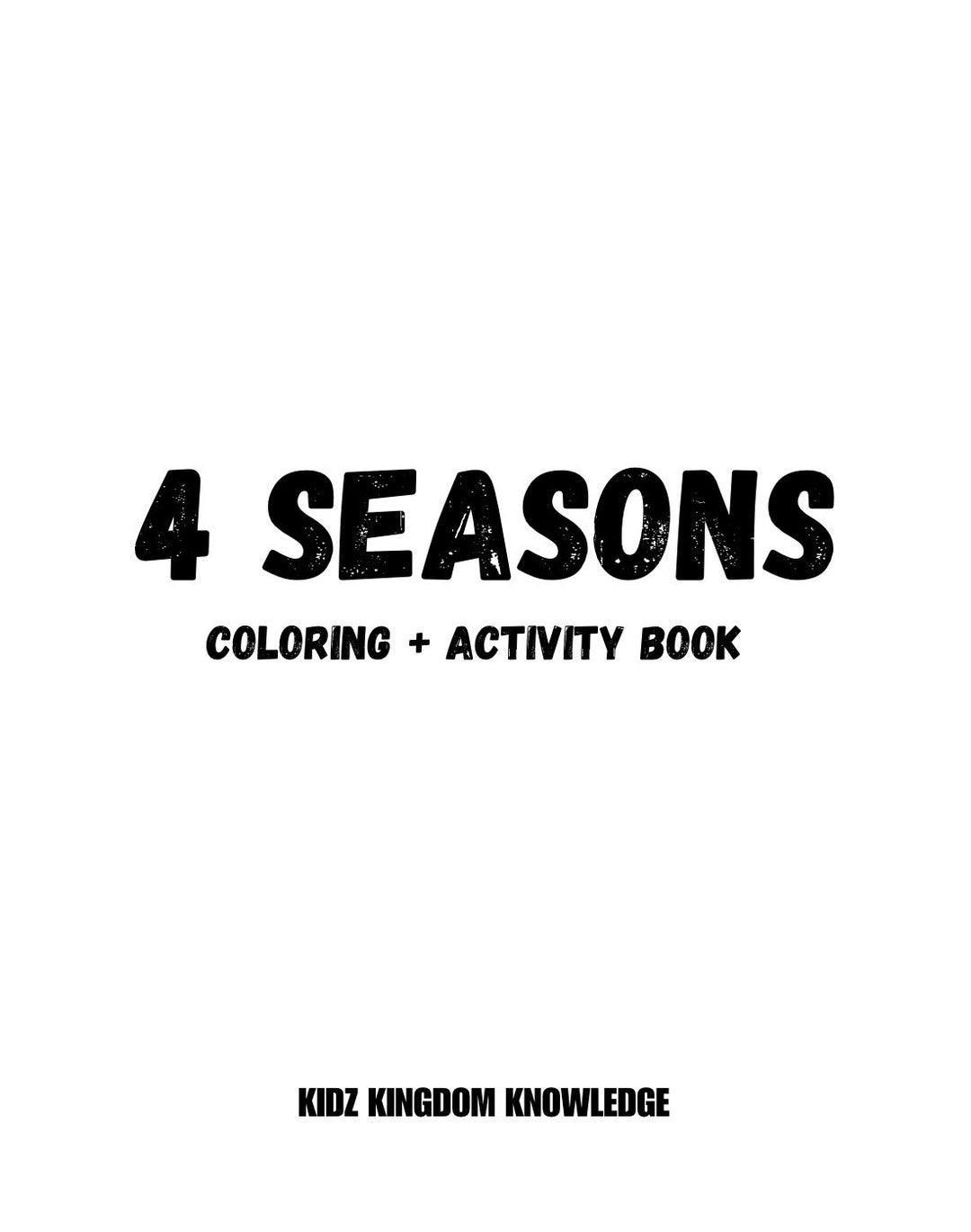 Seasons Coloring Book, 4 Seasons Coloring Book, Childrens Science ...