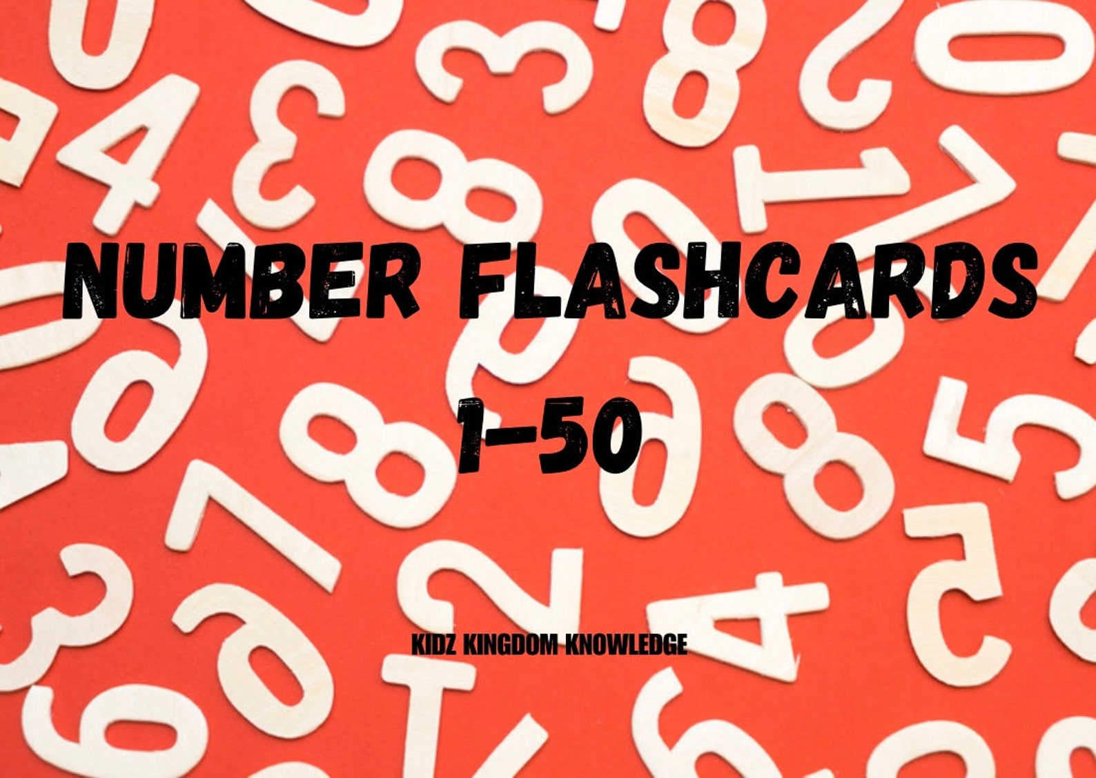 Number Flashcards, Number 1-50, Counting Flashcards, Preschool, Homeschool, Early Childhood ...