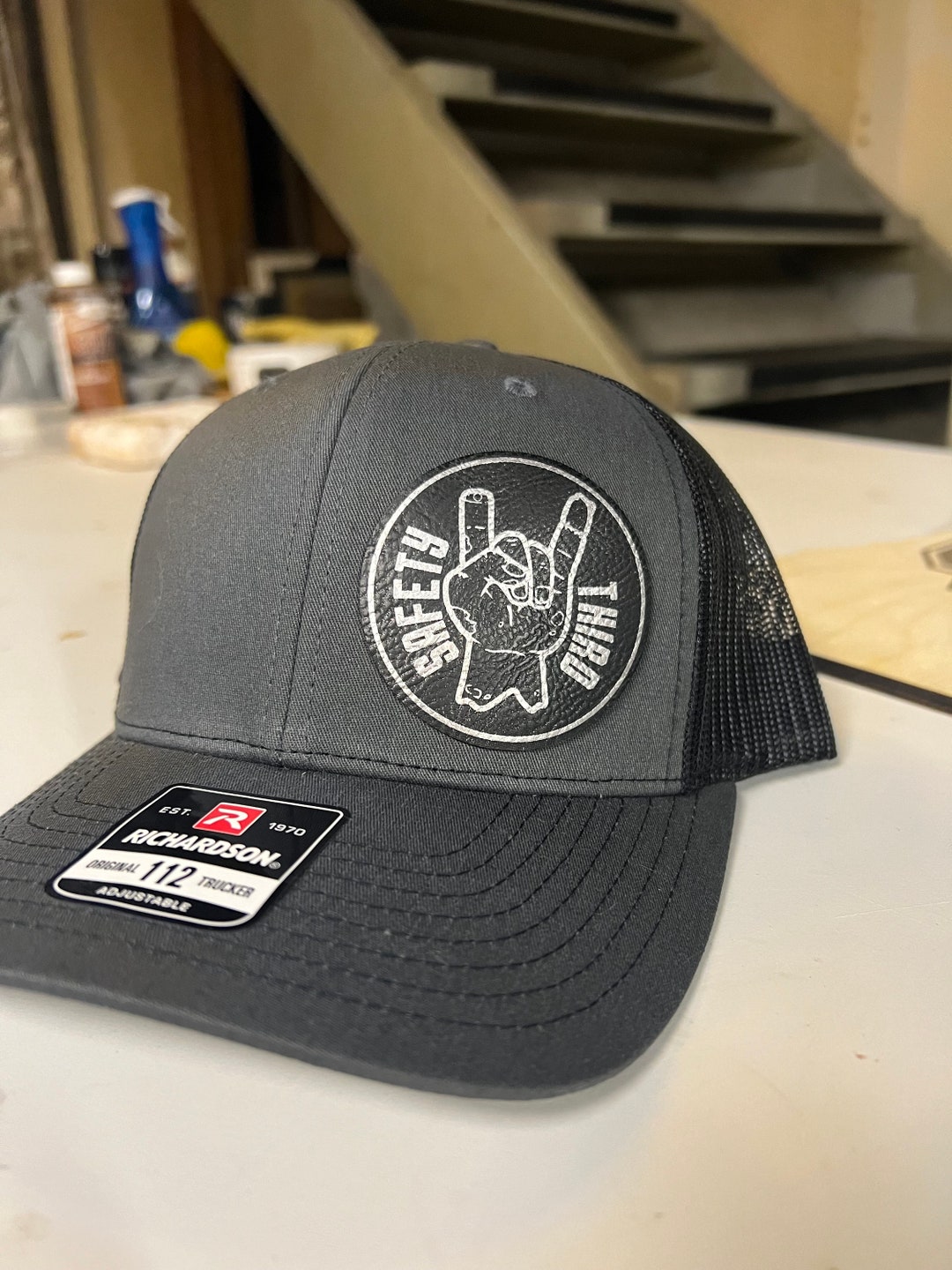 Safety Third Funny Work Hat Blue Collar OSHA Richardson 112 Patch ...