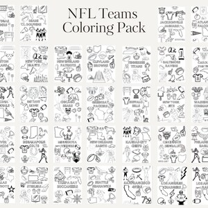 NFL Football Coloring Pages | Kids Coloring Activity | Football Team ...