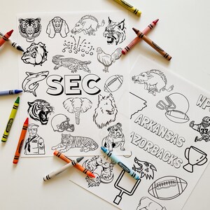 SEC Football Coloring Pages | Kids Activities | Gameday Fun for Kids ...