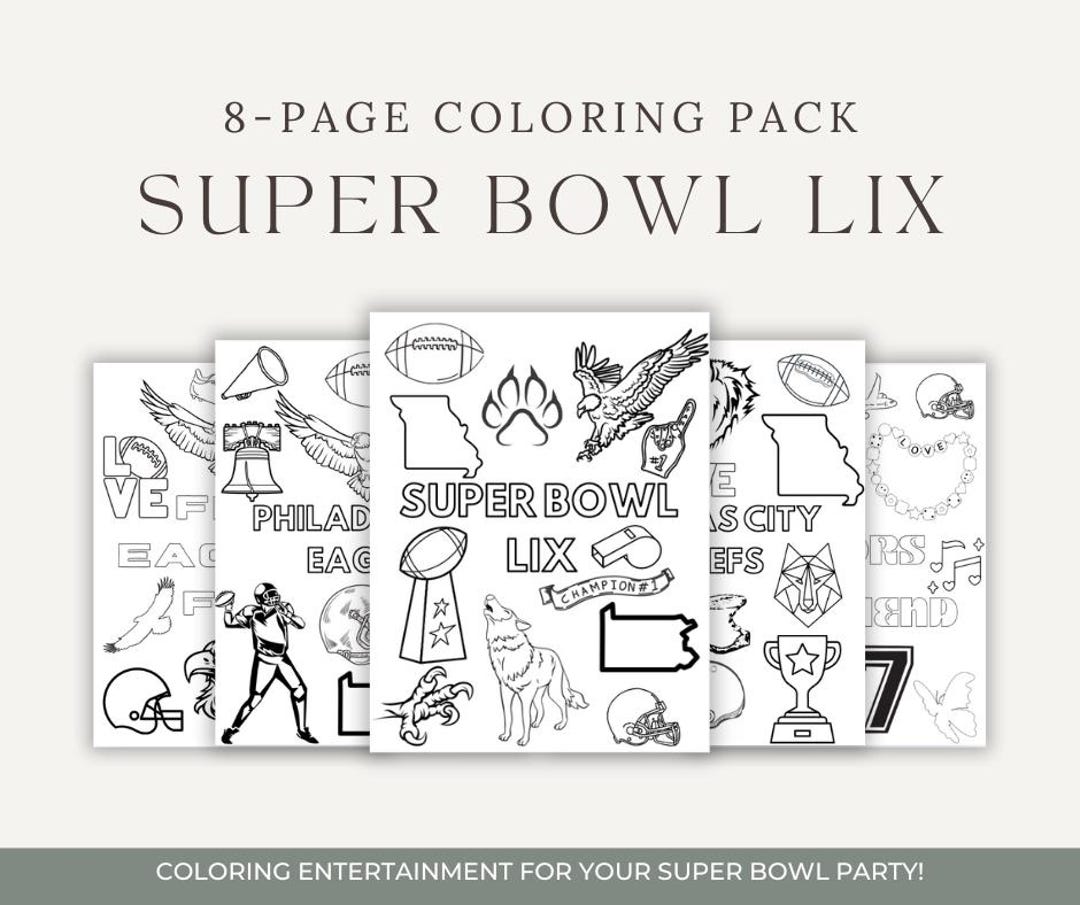 Paquete para colorear del Super Bowl LIX: Kansas City Chiefs vs ...