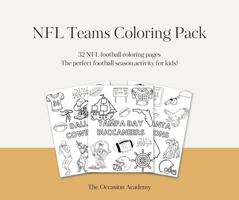 NFL Football Coloring Pages | Kids Coloring Activity | Football Team ...
