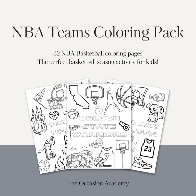 Nba Coloring - Etsy