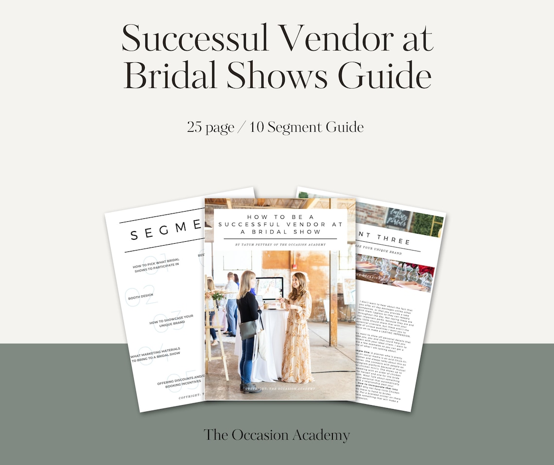 Bridal Show Vendor Guide - Etsy