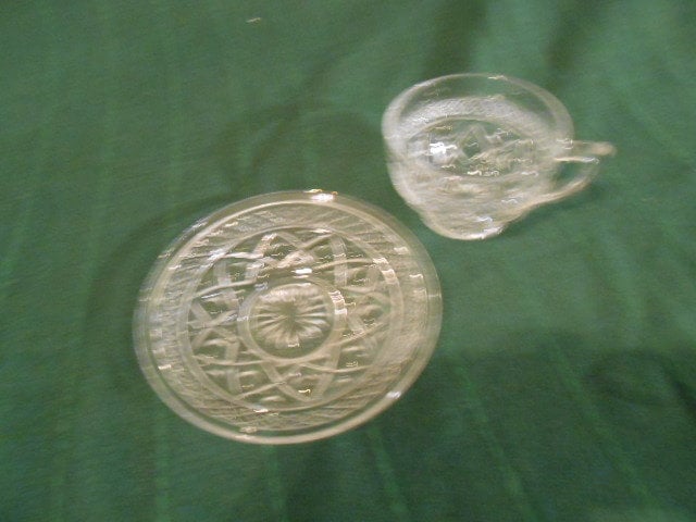 Vintage Imperial Glass Ohio Cape Cod Pattern Cup and Saucer - Etsy