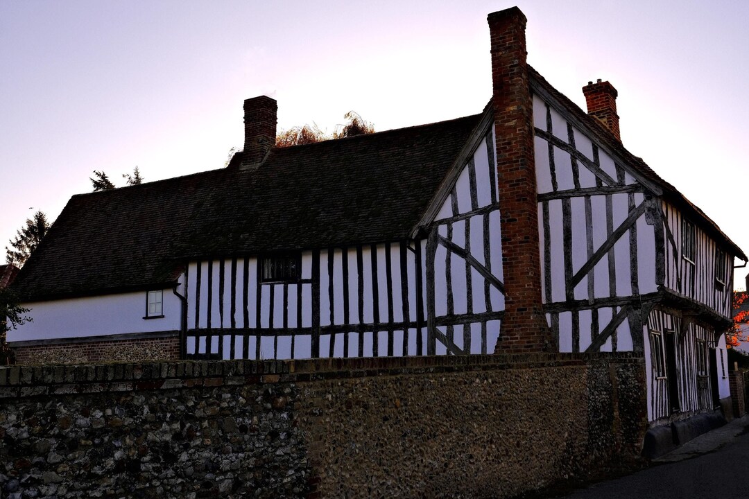 Ancient Timber-framed House at Hinxton, South Cambridgeshire, England ...