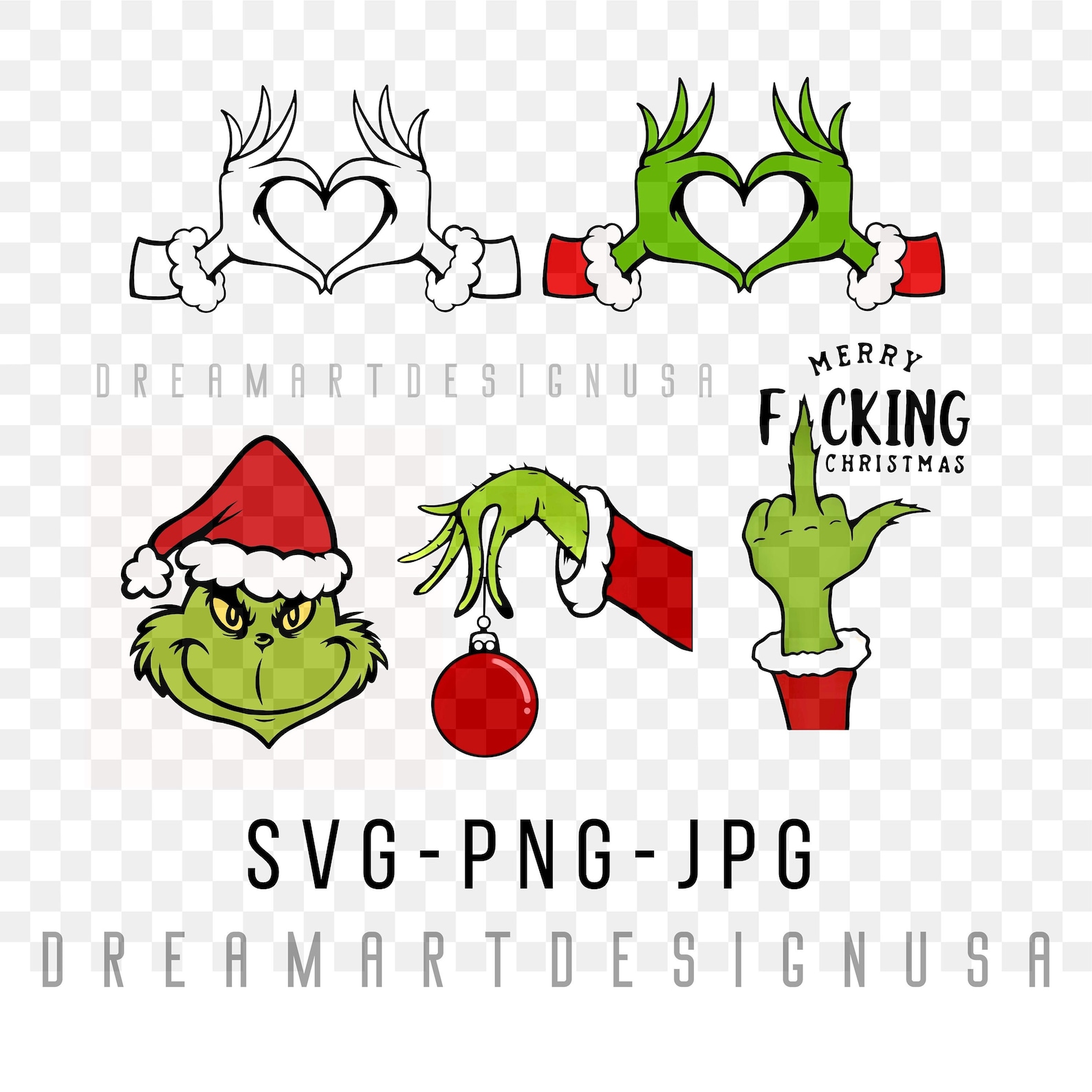 Grinch Bundle Grinch Face Svg Grinch Hand Svg Layered Item - Etsy UK
