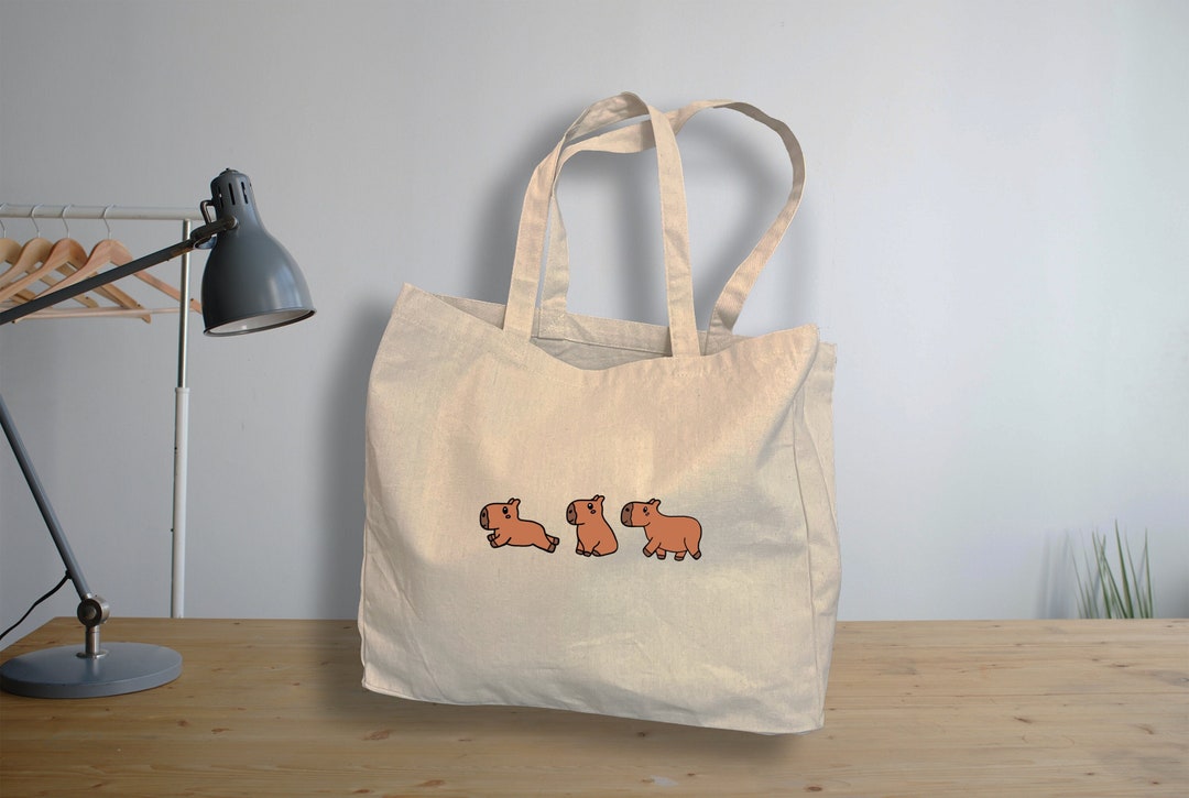 Capybara Capybara Bag Funny Capybara Large Canvas Tote Bag - Etsy