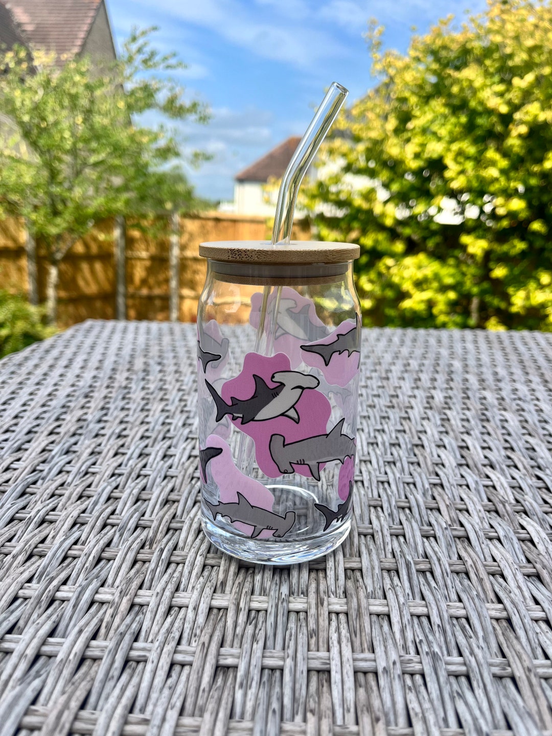 Hammerhead Shark Glass Can, Hammerhead Shark Lover, Marine Biology Cup ...