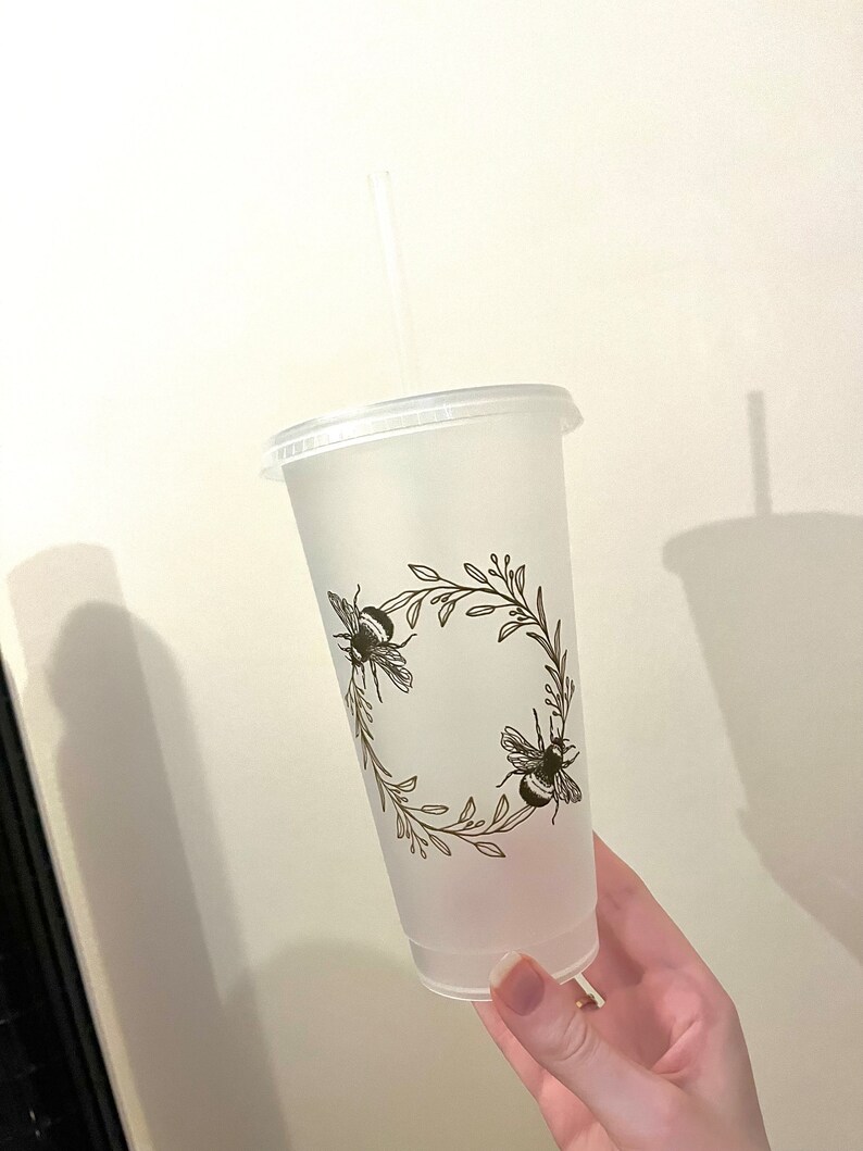 Bee 24 Oz Cold Cup, Reusable Tumbler, Bee Cup, Bee Gifts, Eco-friendly ...