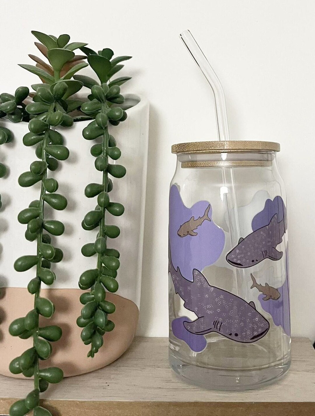 Whale Shark Glass Can, Whale Shark Lover, Marine Biology Cup, Sea ...