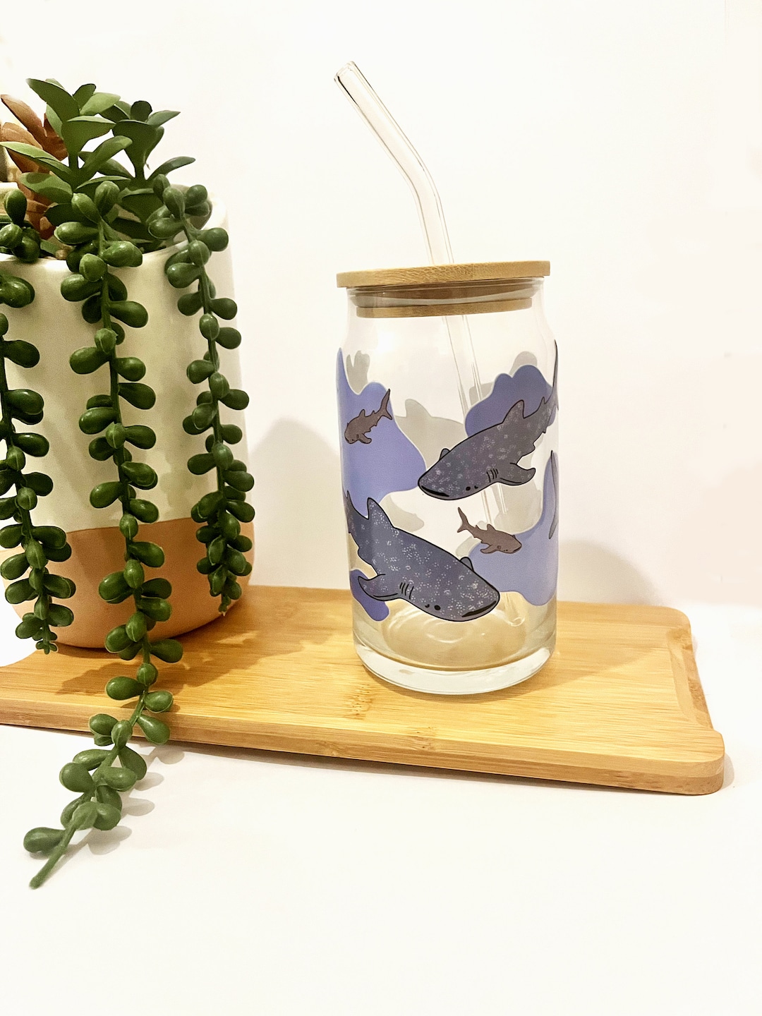 Whale Shark Glass Can, Whale Shark Lover, Marine Biology Cup, Sea ...