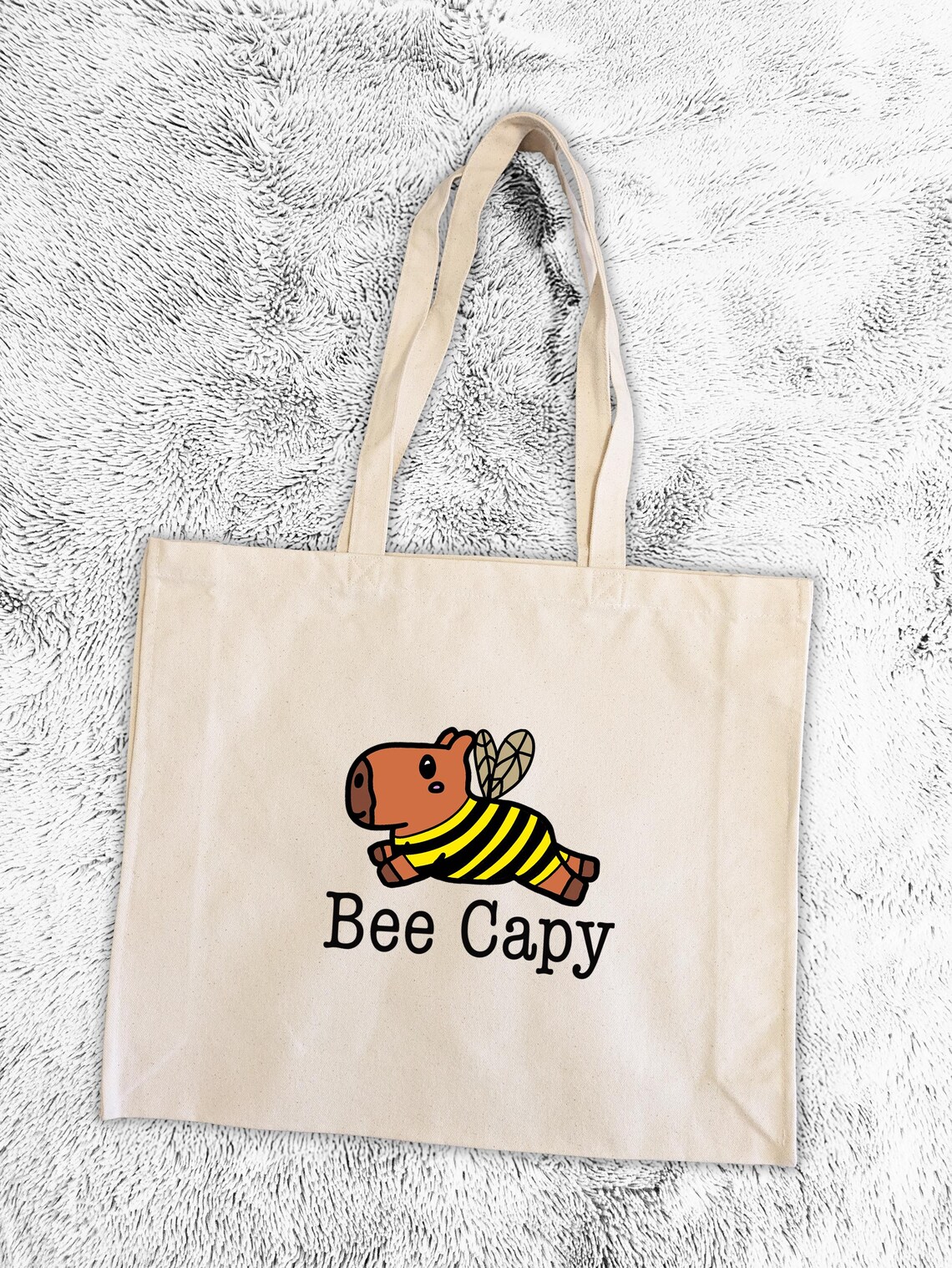 Capybara, Capybara Bag, Funny Capybara, Large Canvas Tote Bag, Capybara ...