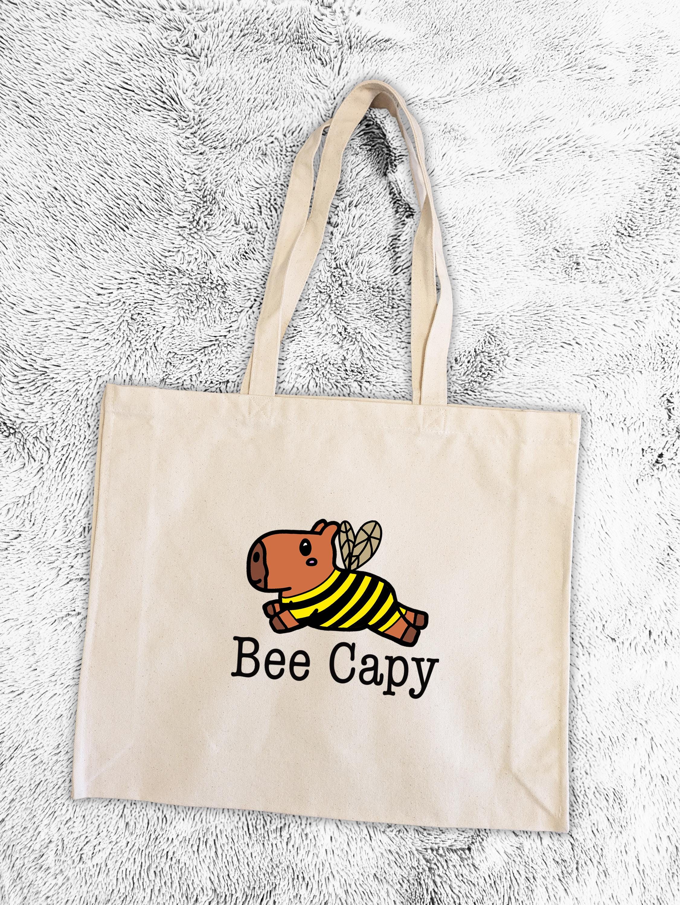 Capybara, Capybara Bag, Funny Capybara, Large Canvas Tote Bag, Capybara ...