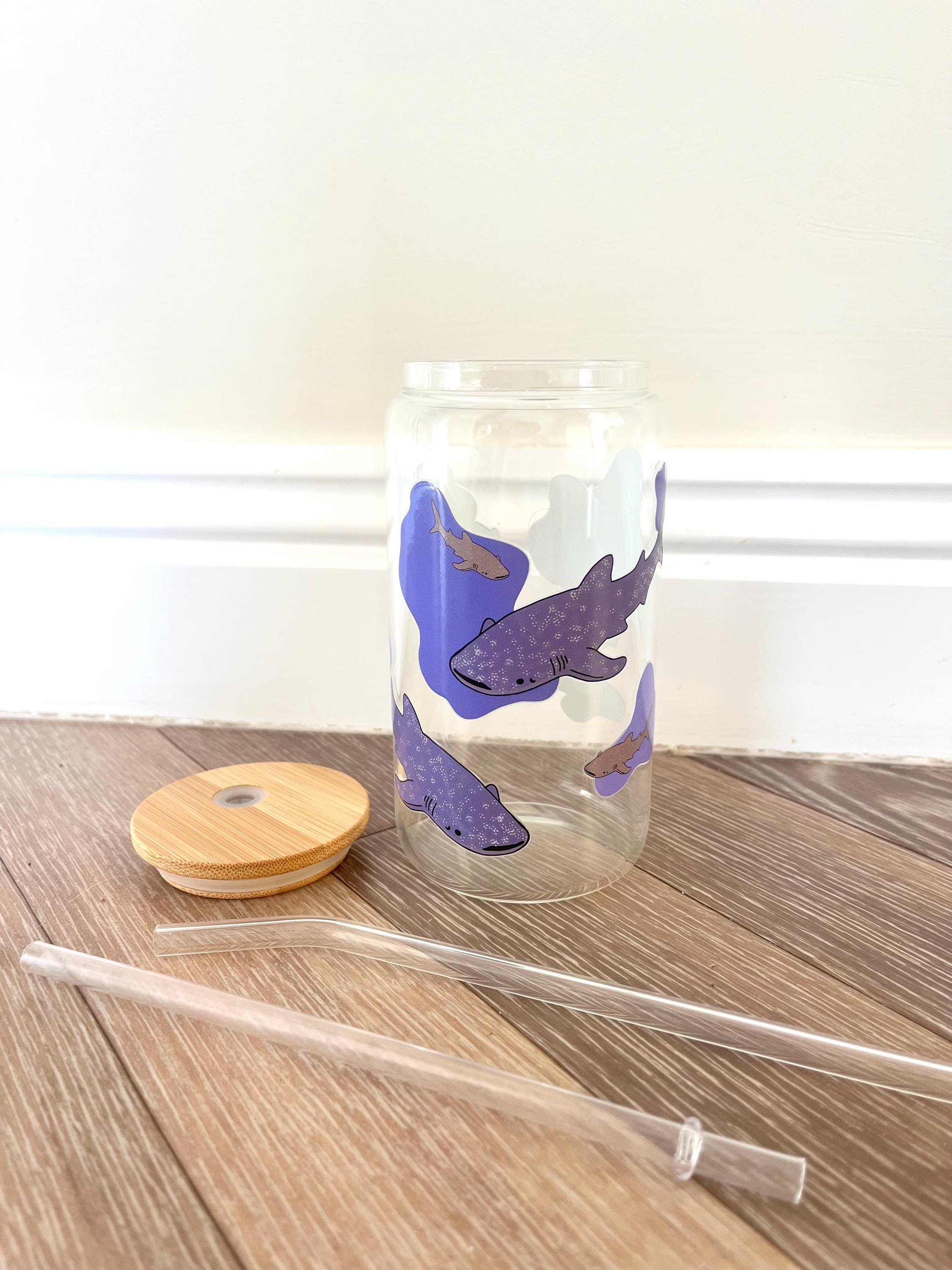 Whale Shark Glass Can, Whale Shark Lover, Marine Biology Cup, Sea ...