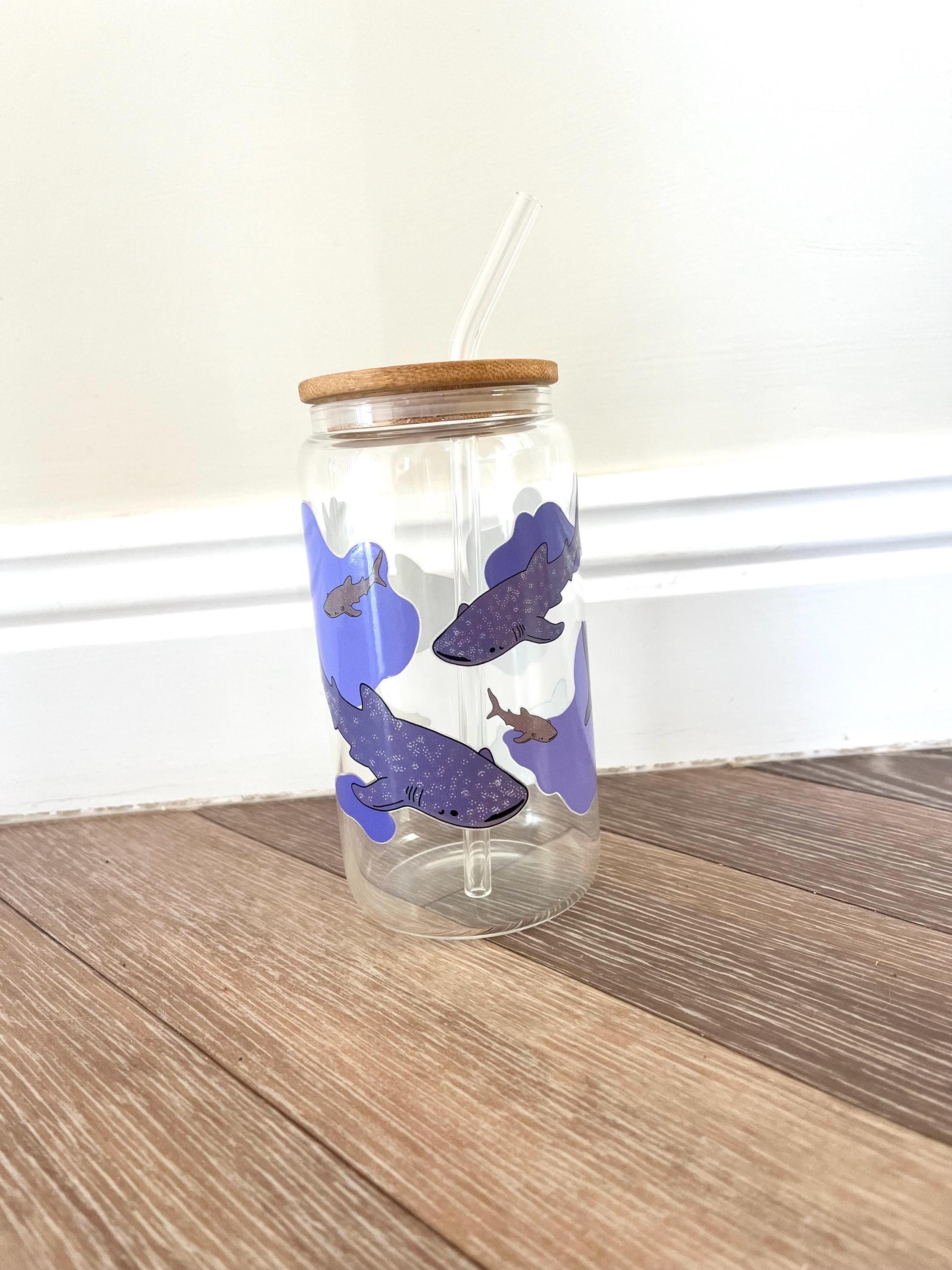 Whale Shark Glass Can, Whale Shark Lover, Marine Biology Cup, Sea ...