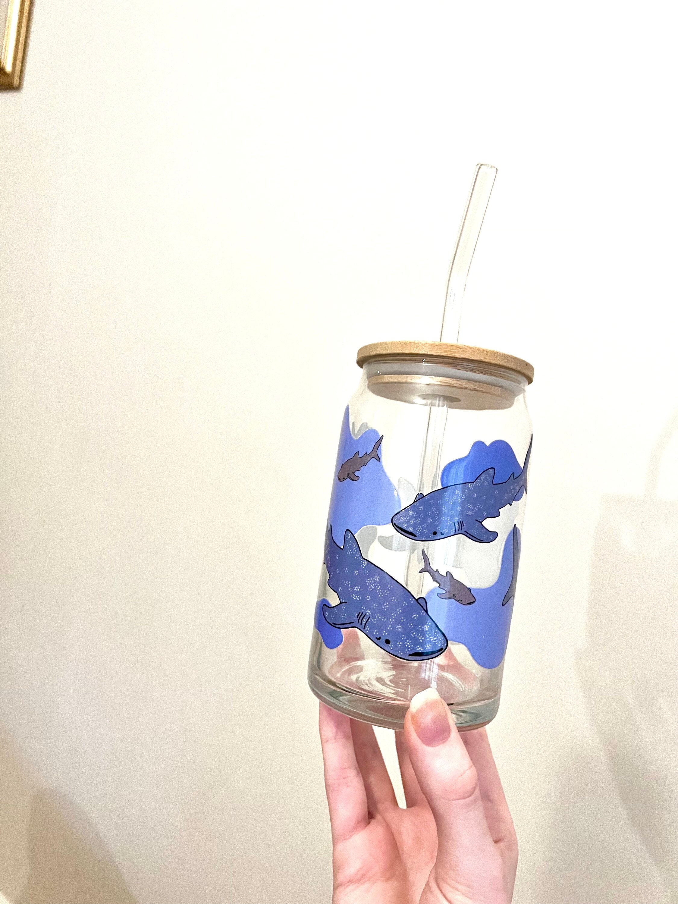 Whale Shark Glass Can, Whale Shark Lover, Marine Biology Cup, Sea ...