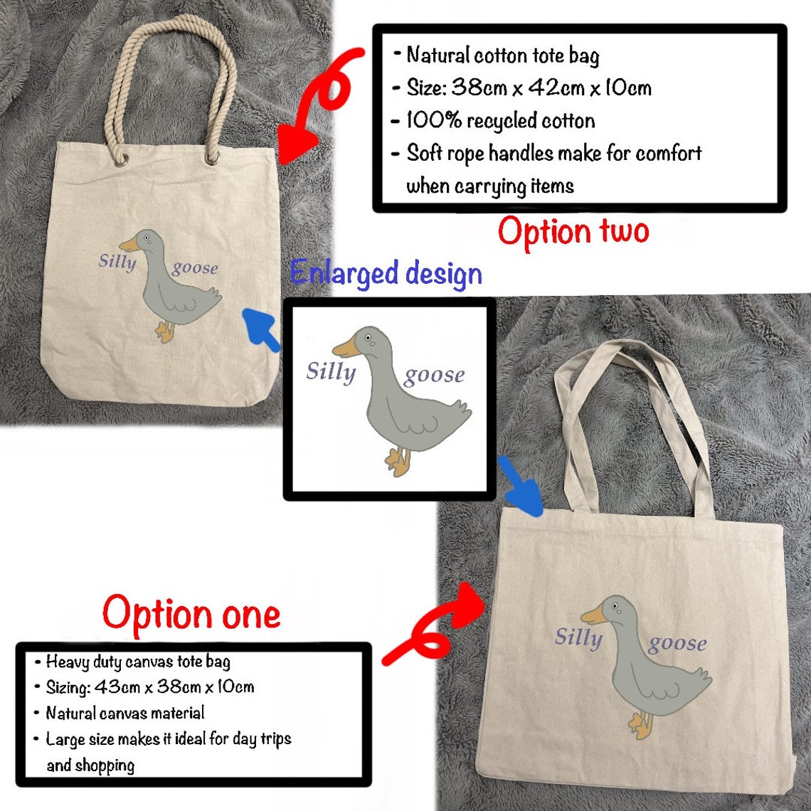 Silly Goose Tote Bag Heavy Duty Shoulder Bag Gift for Her - Etsy