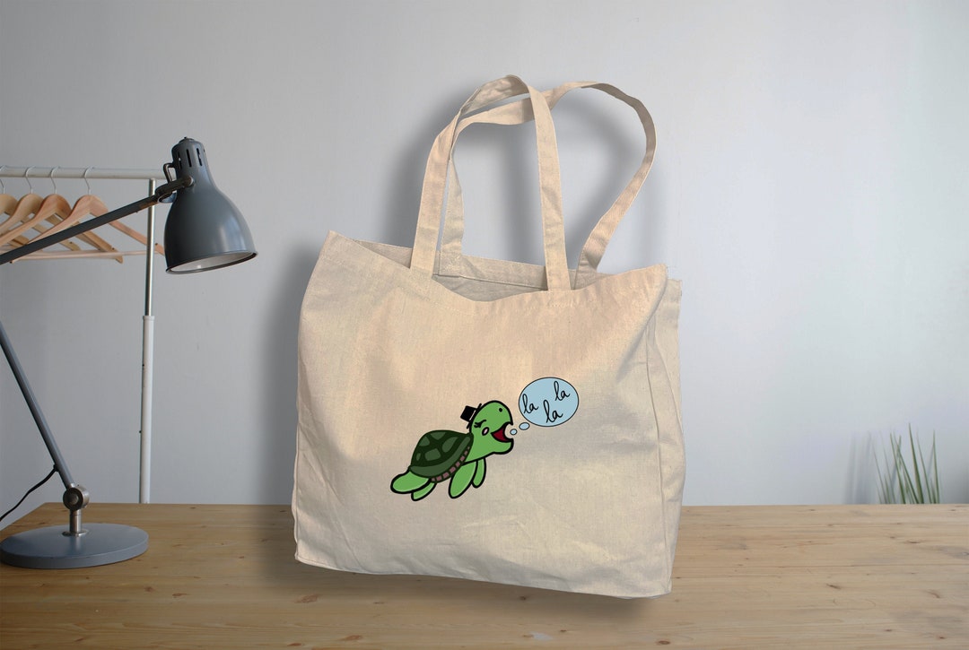 Turtle Bag, Sea Turtle Print, Canvas Beach Bag, Ocean Lover Gift, Beach ...