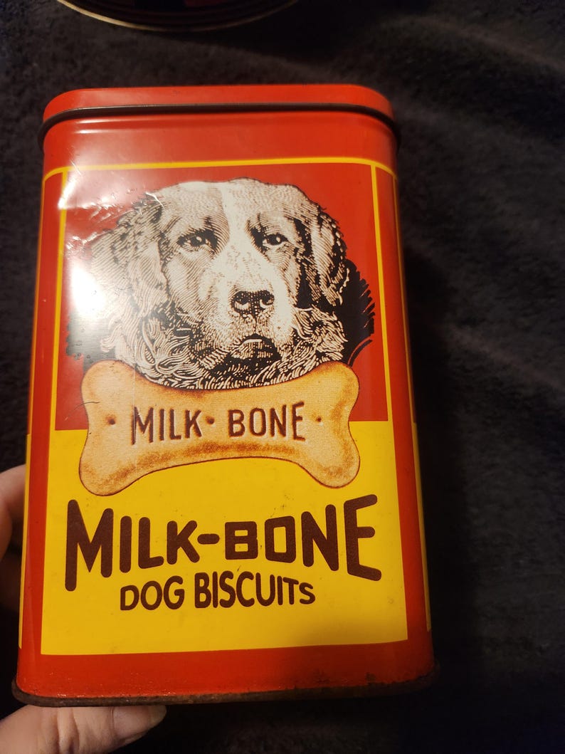 Vintage Milk Bone Dog Treat Tin 1990s - Etsy