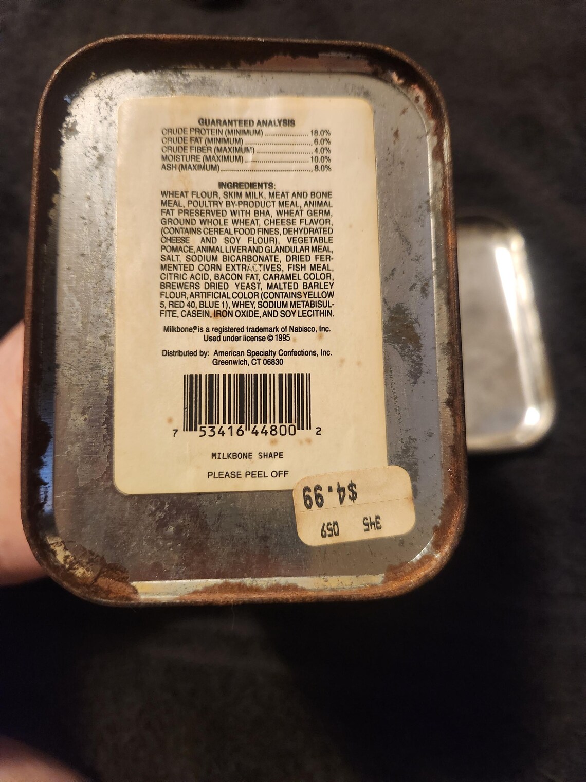 Vintage Milk Bone Dog Treat Tin 1990s - Etsy