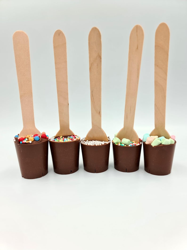 Palitos de chocolate caliente con coberturas: palitos de chocolate con ...