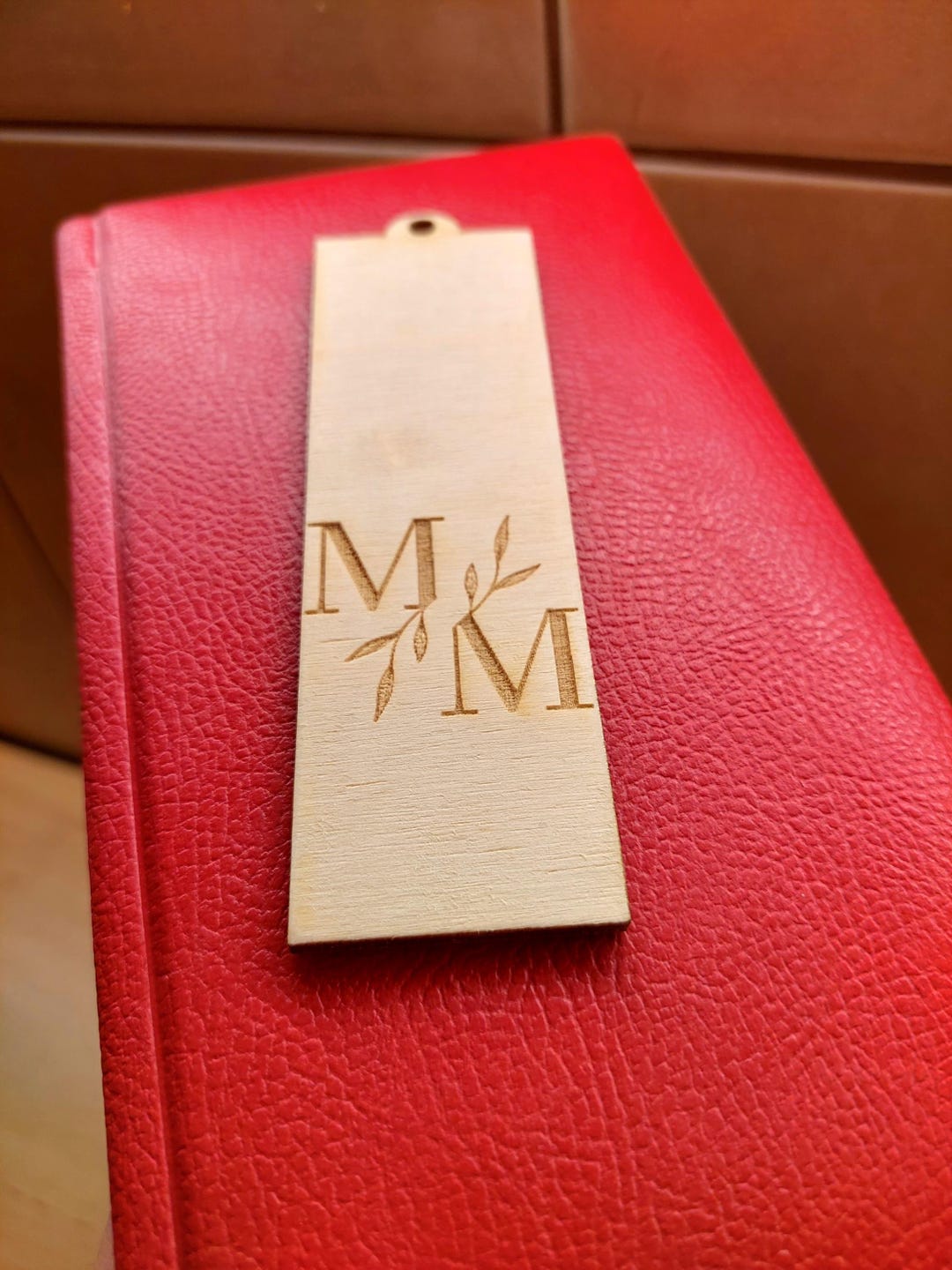 Personalized Wooden Bookmark • Laser-engraved Initials/name • Minimal ...