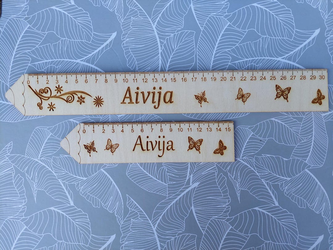 Personalized Wooden Ruler – Butterfly Engraved, Back-to-school Gift - Etsy