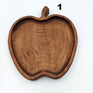 Oak Wood Apple Serving Tray/personalized Kitchenware/wooden Small Plate ...