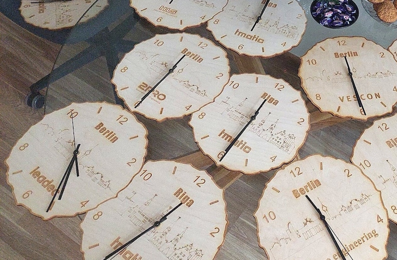 Personalized World Time Wall Clock/multi-time Zone Clock/international ...