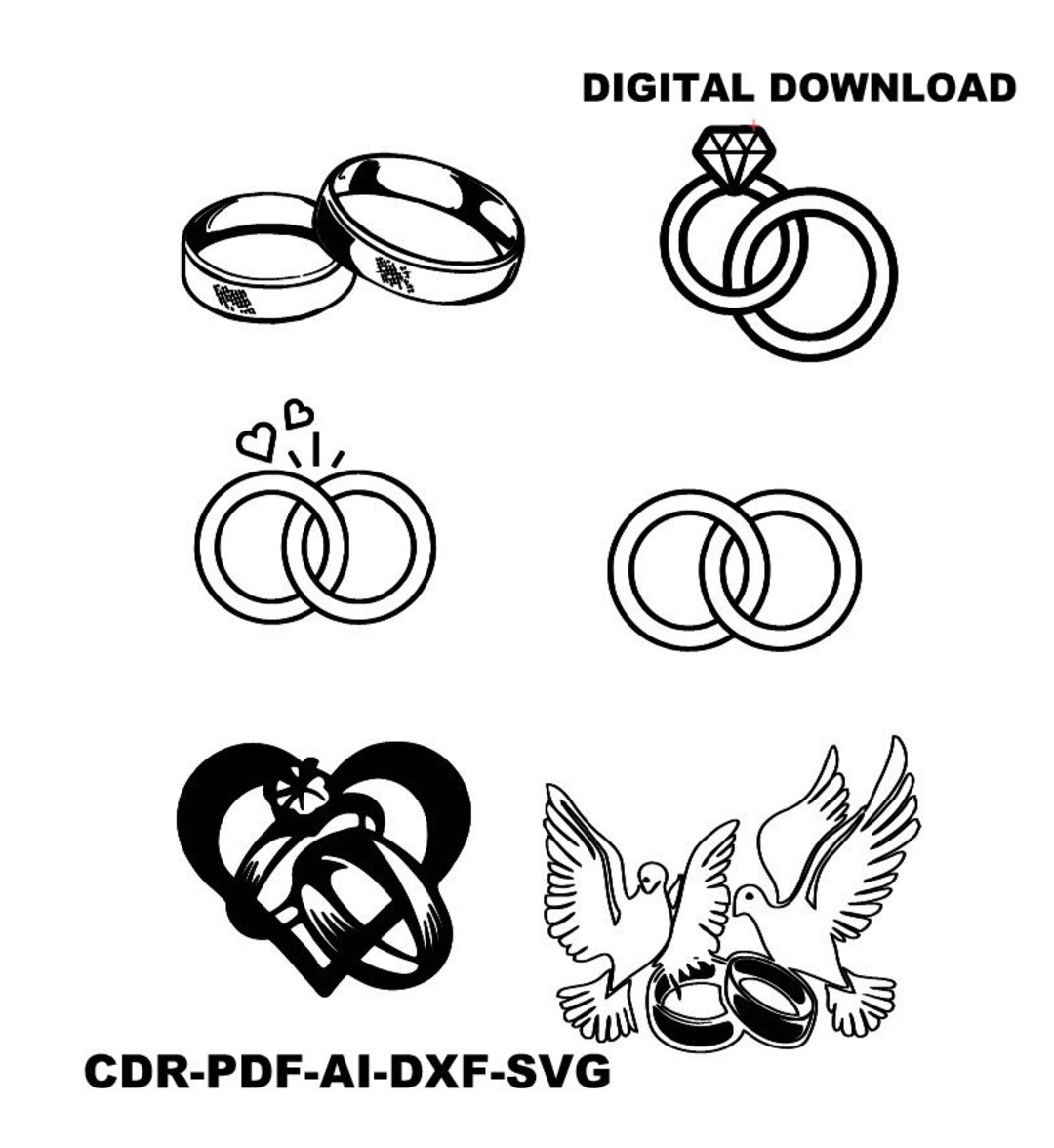 Digital Download Wedding Rings Design/printable Wedding Rings/elegant ...