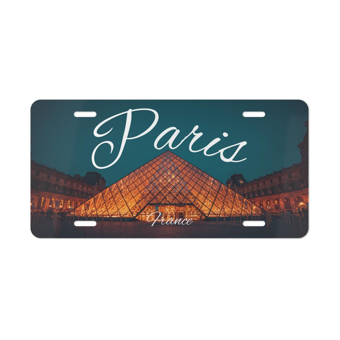 Louvre Museum Paris Number Plate, Paris Metal Print Gift for Travellers ...