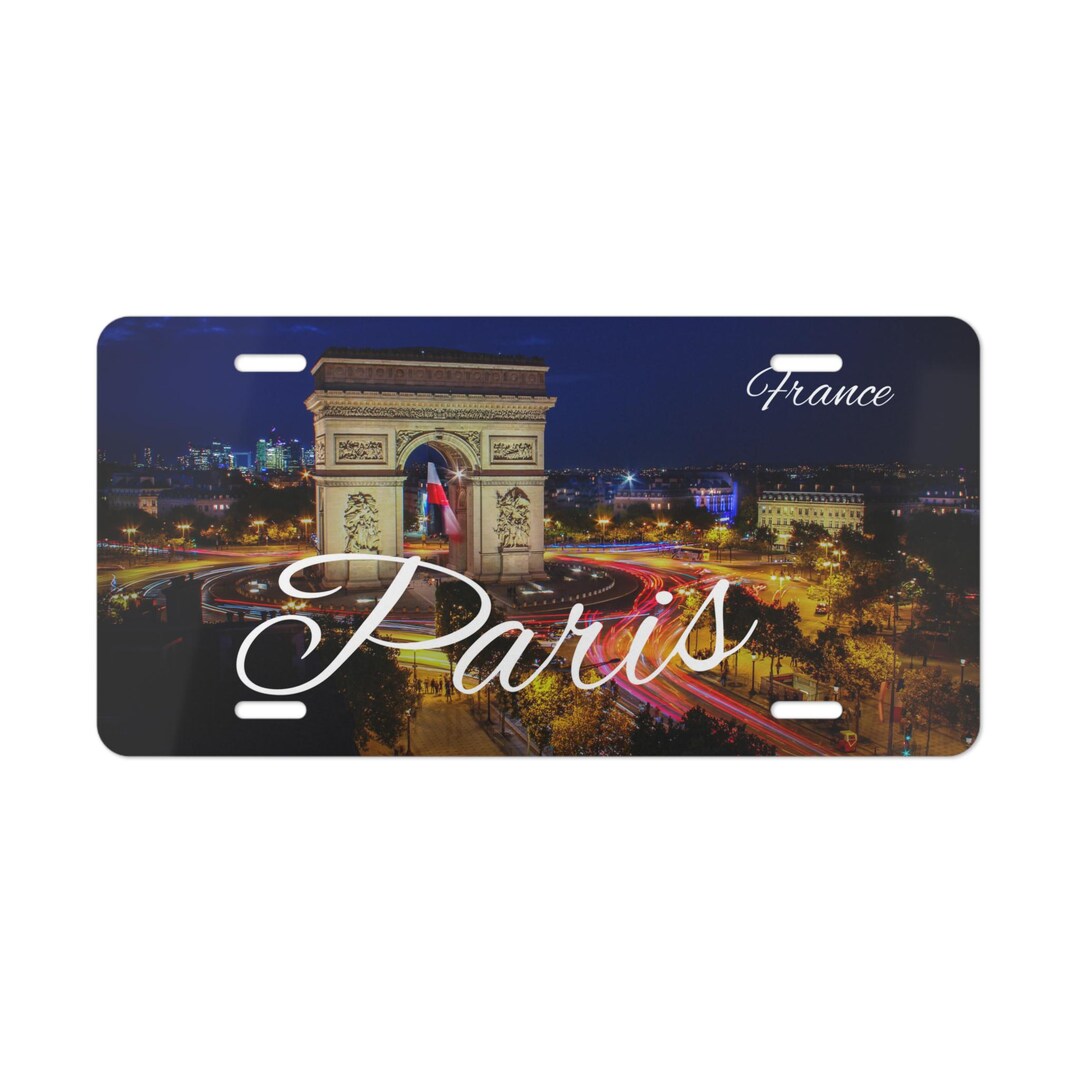 Arc De Triomphe Paris Poster, Metal License Plate Print, Paris City ...