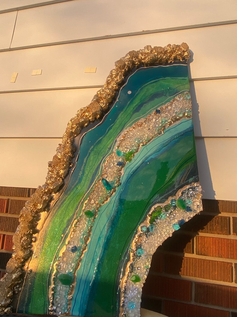 Geode Epoxy Art Wall Pannels/ Irregular Shape Modern Statement Piece ...