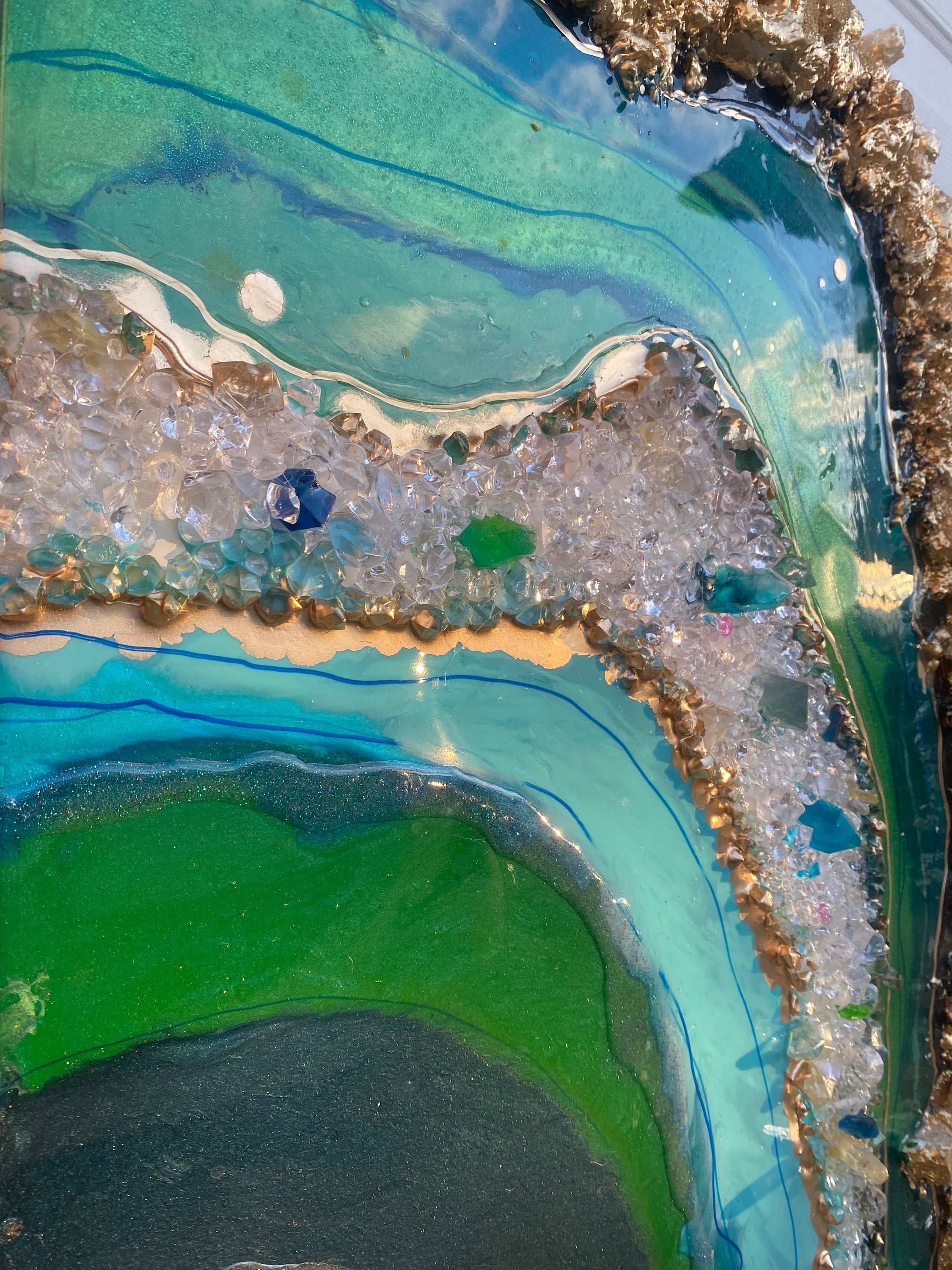 Geode Epoxy Art Wall Pannels/ Irregular Shape Modern Statement Piece ...