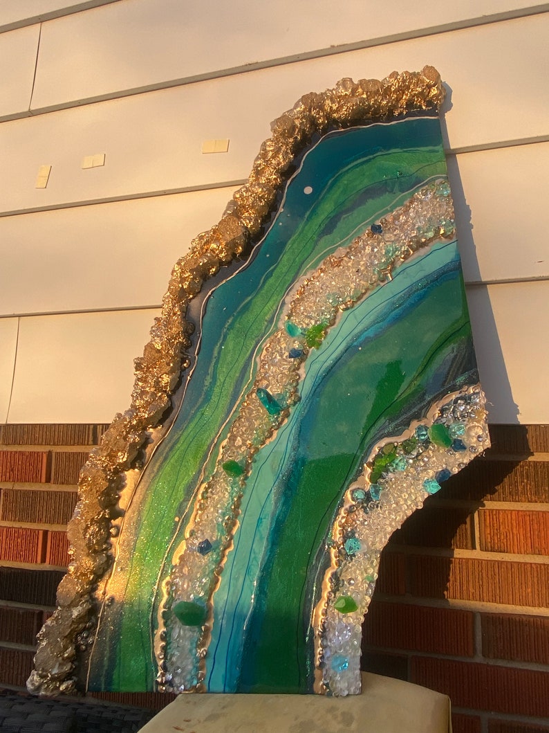 Geode Epoxy Art Wall Pannels/ Irregular Shape Modern Statement Piece ...