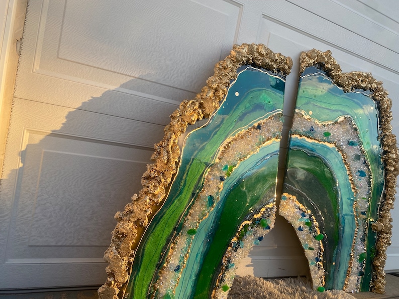 Geode Epoxy Art Wall Pannels/ Irregular Shape Modern Statement Piece ...