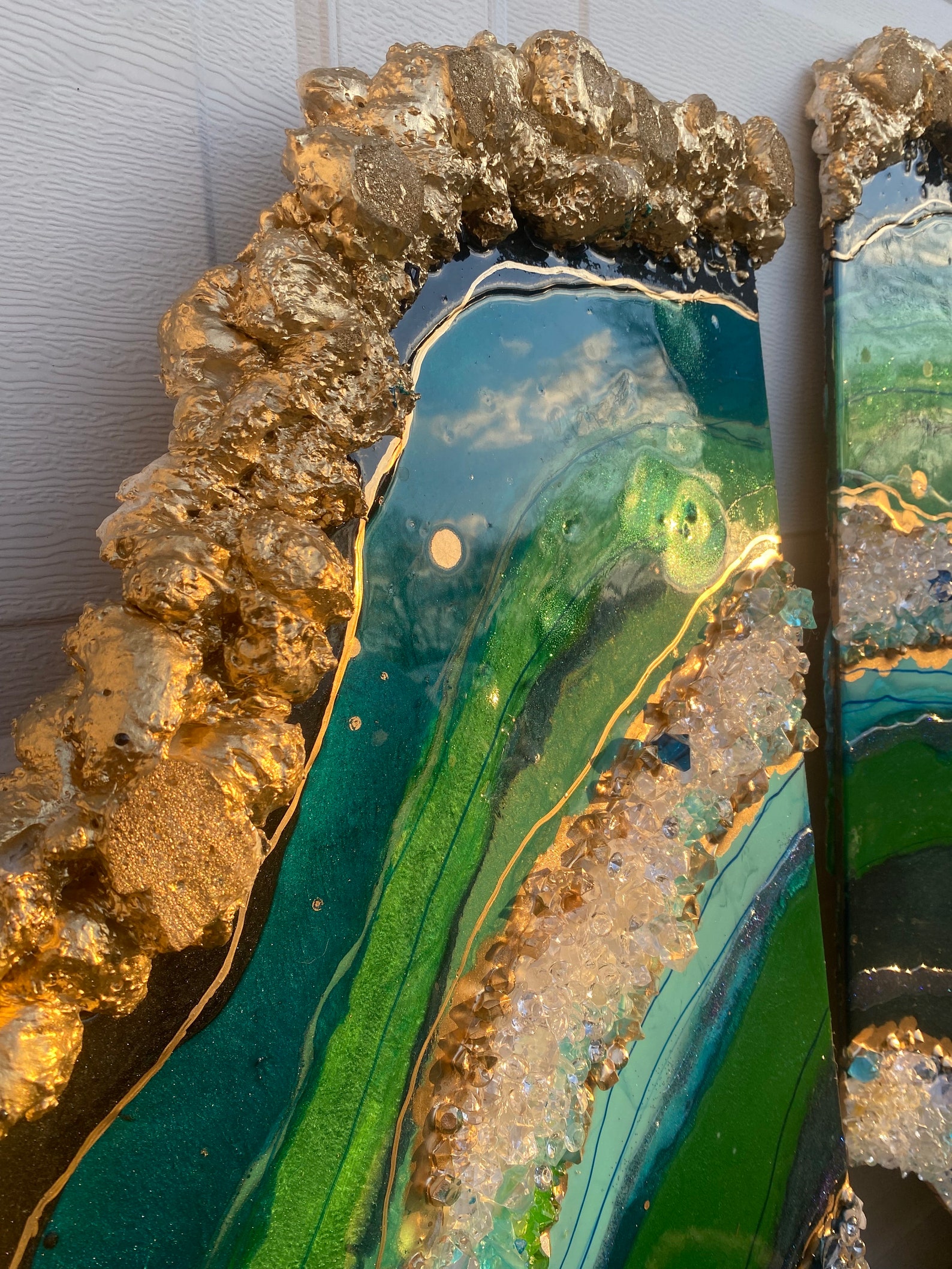 Geode Epoxy Art Wall Pannels/ Irregular Shape Modern Statement Piece ...