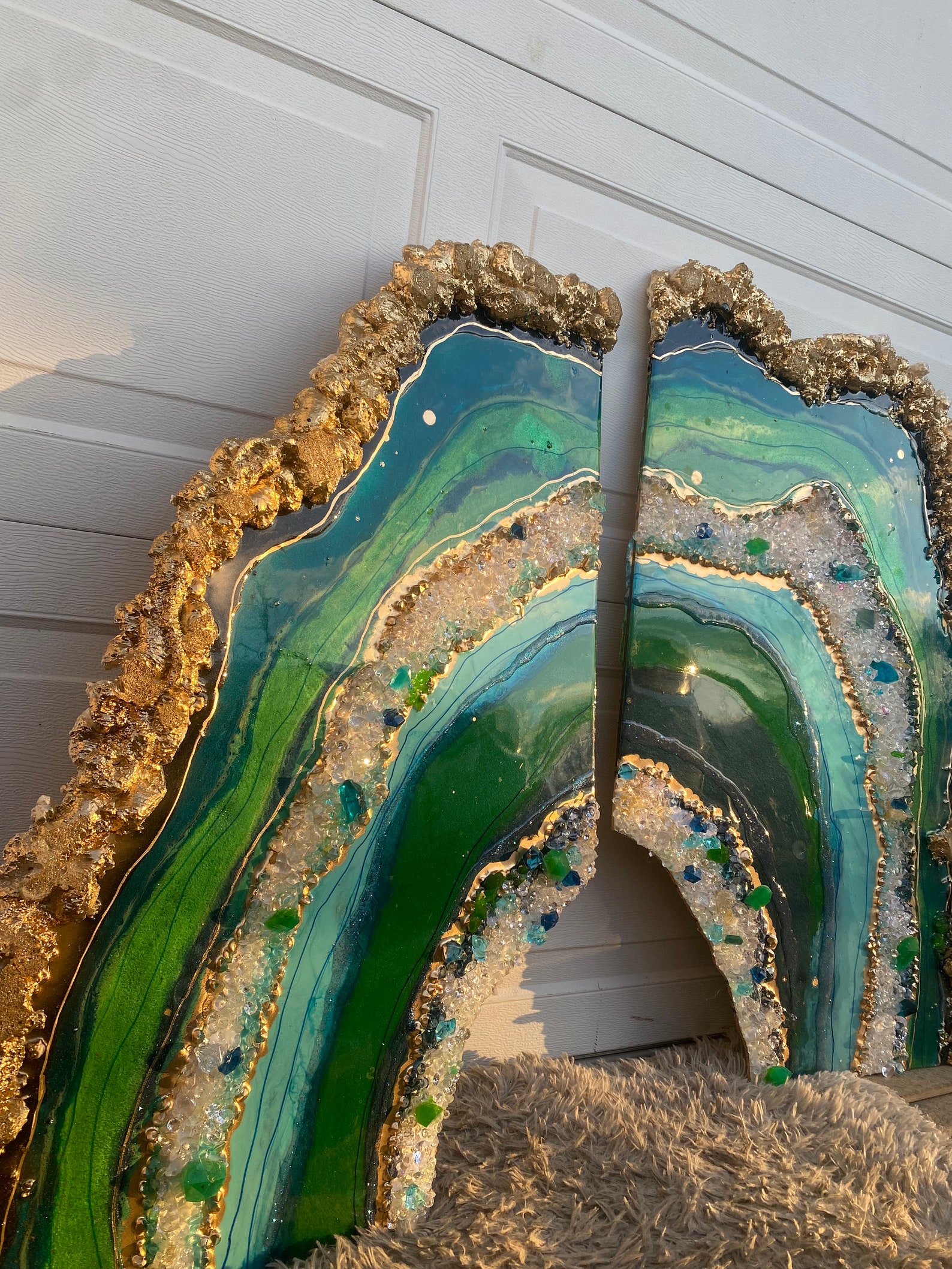 Geode Epoxy Art Wall Pannels/ Irregular Shape Modern Statement Piece ...