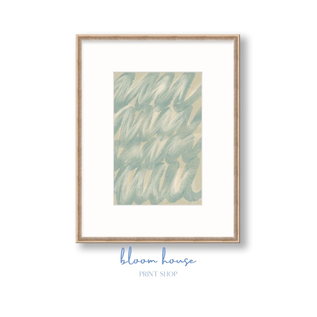 Squiggle Art Digital Download - Ocean, Scribble Watercolor, Printable ...