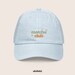 Pastel Baseball Cap With Embroidery "matcha Club" - Etsy