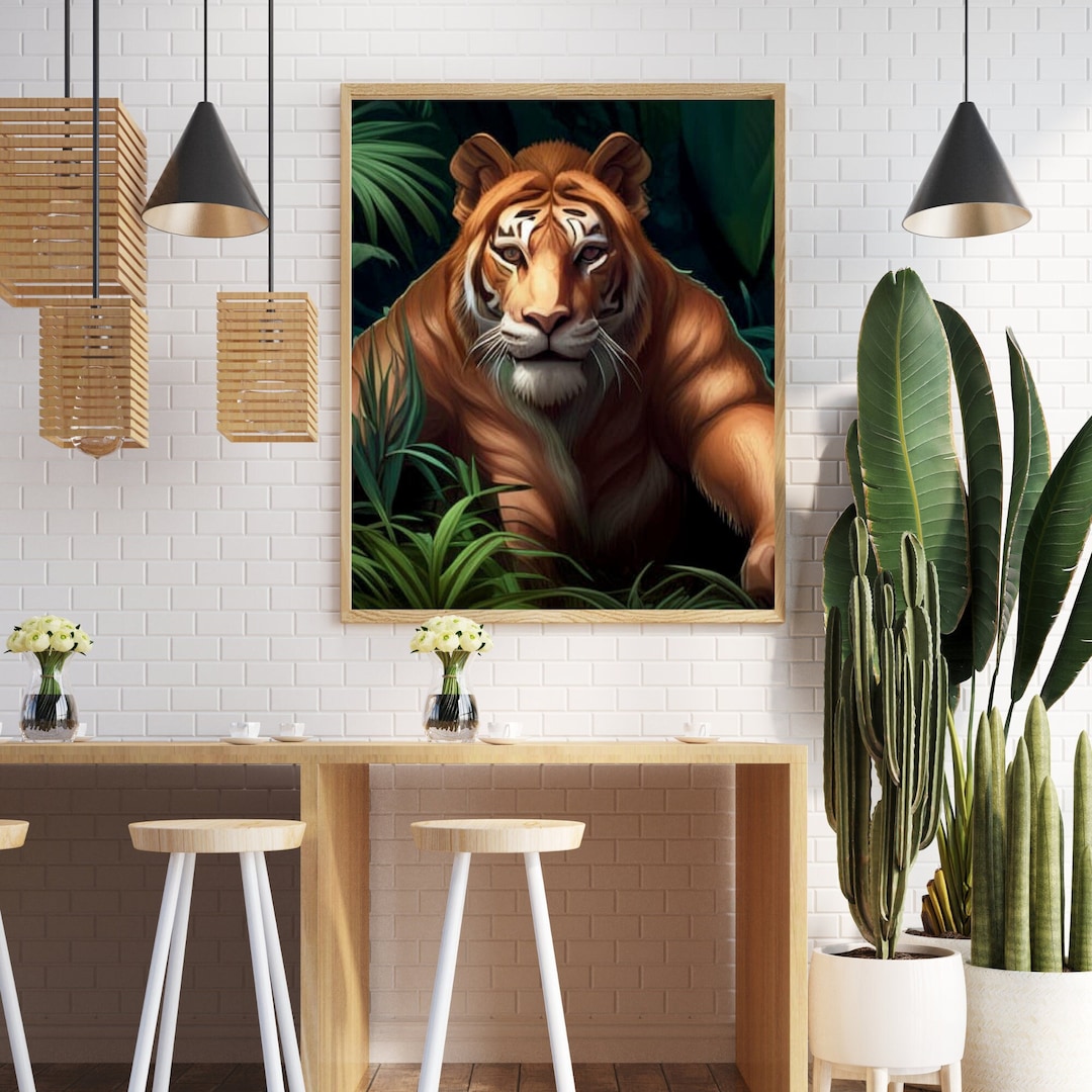 Tiger Painting Anime Posters Tiger Posters Tiger Print Art Tiger Wall ...