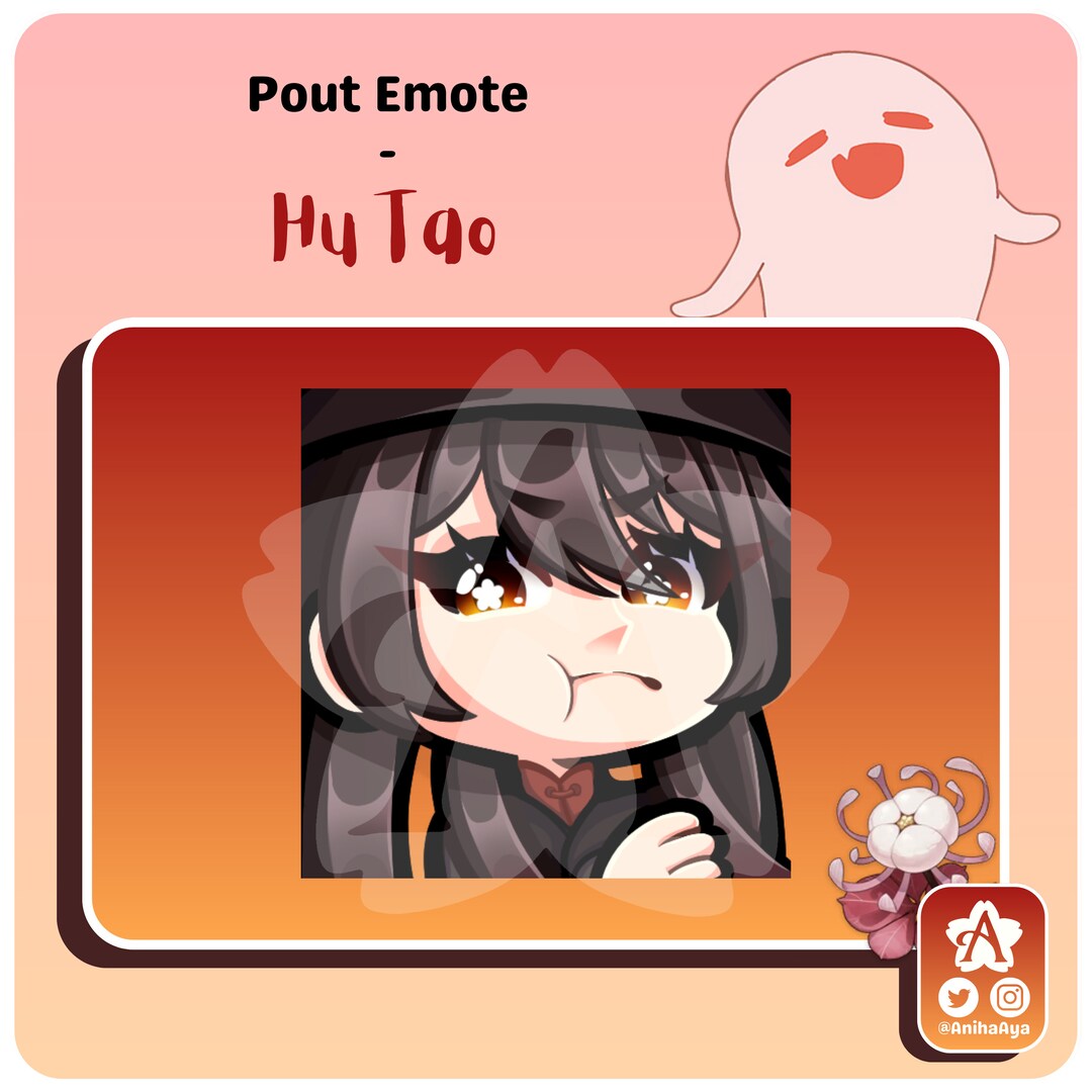Genshin Hu Tao Pout Emote for Streamer Discord Etc - Etsy