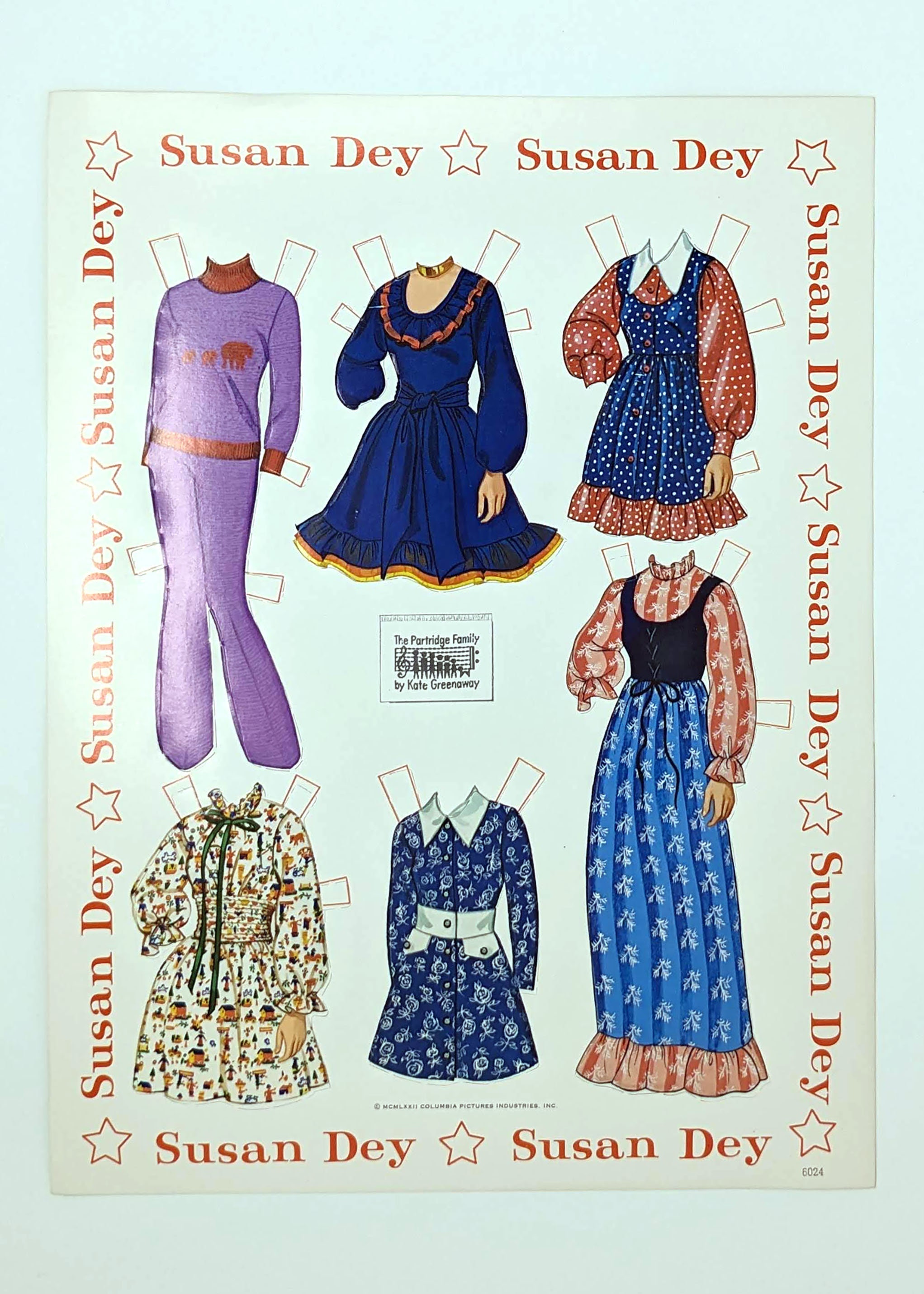 1972 Susan Dey as Laurie the Partridge Family Paper Dolls UNCUT in ...