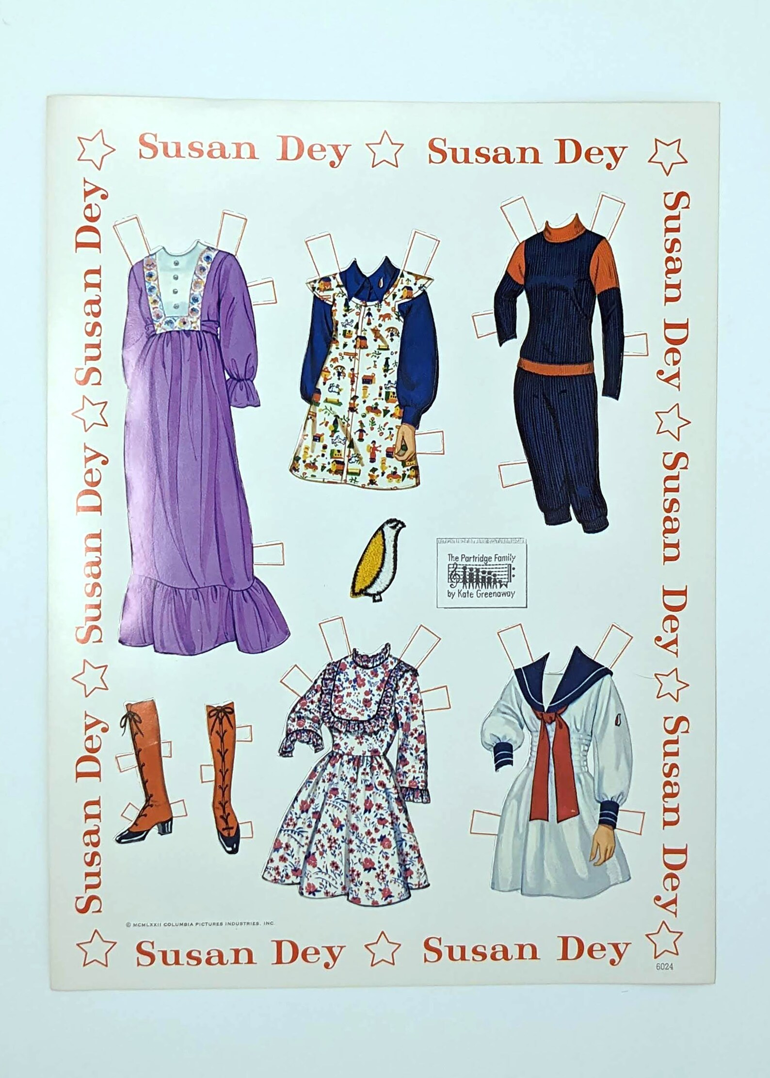 1972 Susan Dey as Laurie the Partridge Family Paper Dolls UNCUT in ...